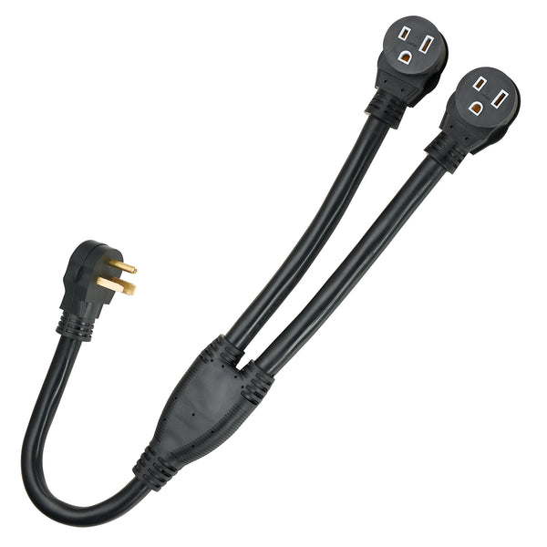 6/3 Extension and Splitter STW 50 Amp NEMA 6-50P Plug to (2) 6-50R Rec ...